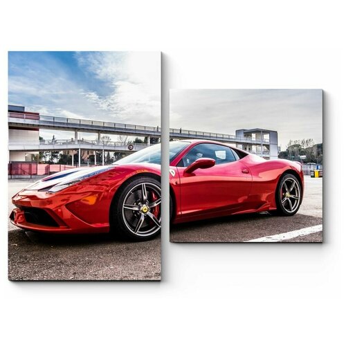 Модульная картина Красный Ferrari 458110x83
