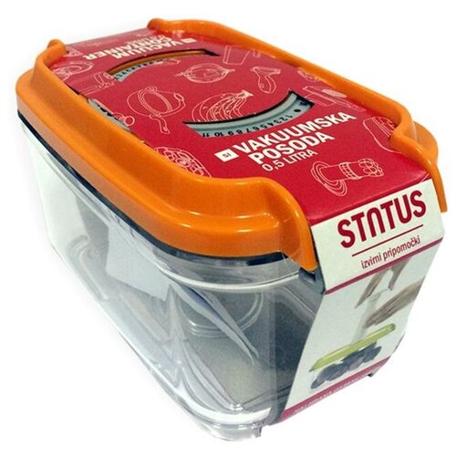 STATUS контейнер вакуумный VAC-REC-05, 9x15.5 см, orange