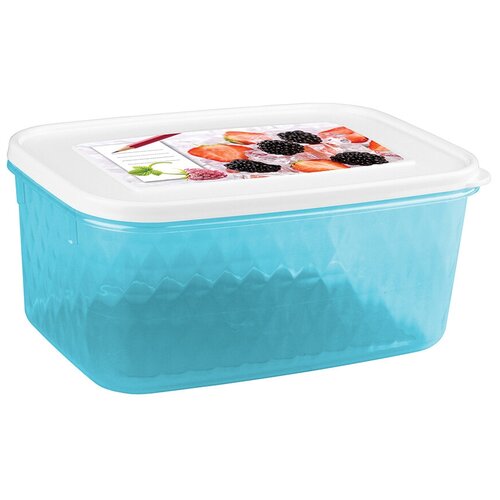 Phibo Контейнер Кристалл для хранения и замораживания продуктов с декором 1,3 л, 12.5x18 см, микс