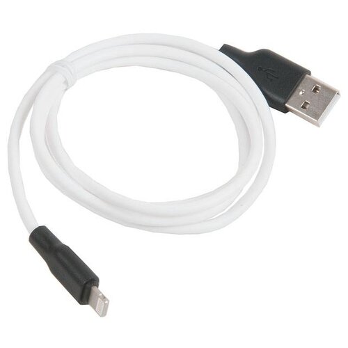 Кабель Hoco X21 Silicone USB - Lightning, 1 м, 1 шт., черный/белый