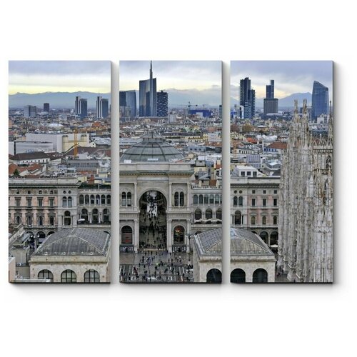 Модульная картина Панорама потрясающего Милана 180x129
