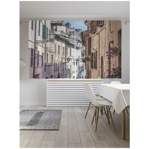 Классические шторы JoyArty "Неординарная улица", серия Oxford DeLux, 2 полотна 145x180 см