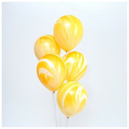Воздушный шар Leti "Агат жёлто-оранжевый", 12", набор 5 шт.
