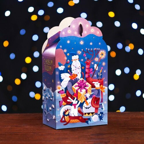 Подарочная коробка "Фантазия" в фиолетовом 12 x 7 x 23 см .10 шт.