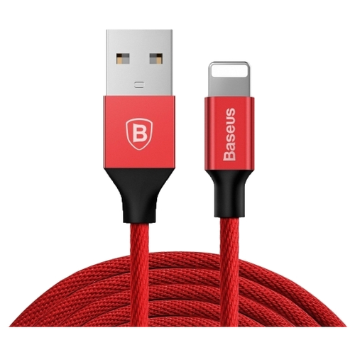 Кабель Baseus Yiven USB - Lightning (CALYW), 1.2 м, 1 шт., красный