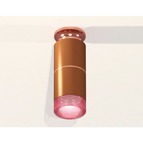 Комплект накладного светильника с композитным хрусталем XS6304211 SCF/PPG/PI кофе песок/золото розовое полированное/розовый MR16 GU5.3