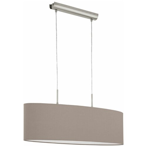 Потолочный светильник EGLO Pasteri 31581, E27, 120 Вт, кол-во ламп: 2 шт., цвет: никель