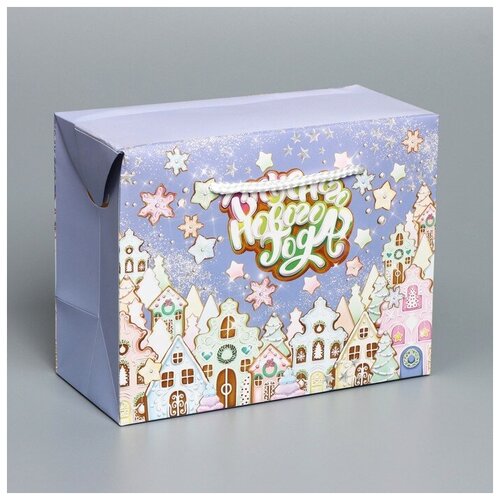 Пакет-коробка «Вкусного Нового года», 23 × 18 × 11 см 7675290