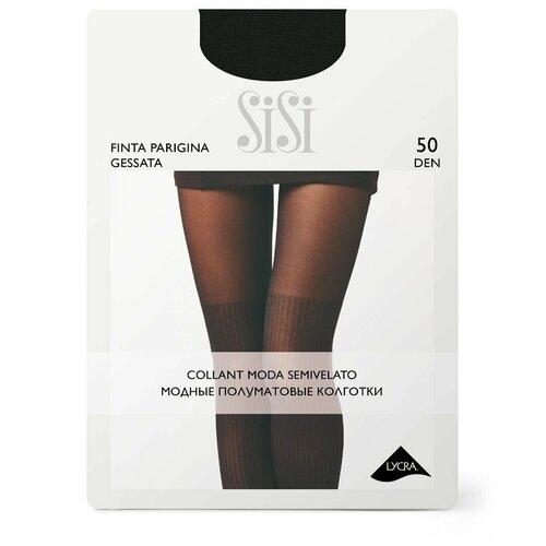 Колготки Sisi Finta Parigina Gessata, 50 den, размер 1-2/2, черный