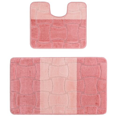 Комплект ковриков 60*100; 50*60 см для ванной, для туалета, розовый Confetti Bath Maximus Sariyer 2580 Dusty Rose BQ