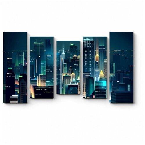 Модульная картина Ночной город160x96
