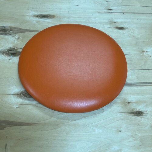 Сиденье , круглое для стула, табурета, экокожа,38x38x4 см, цвет оранжевый