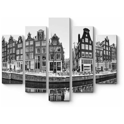 Модульная картина Монохромный Амстердам 85x68
