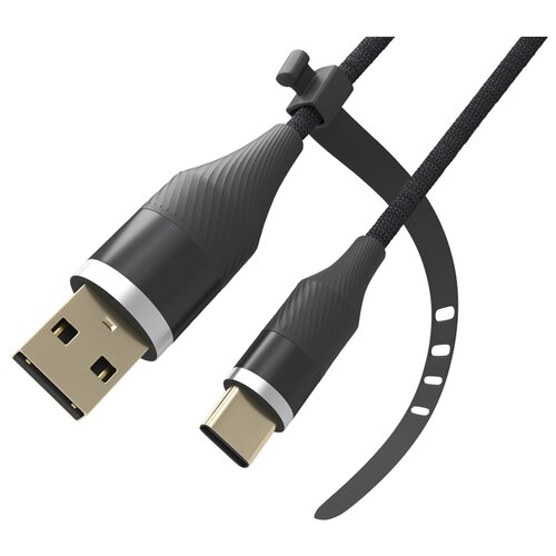 Кабель Ritmix USB - USB Type-C (RCC-430QC), 1 м, black