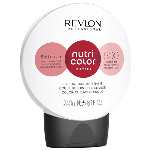 Revlon Professional Краситель прямого действия Nutri Color Filters 3 In 1 Cream, 500 purple red, 240 мл