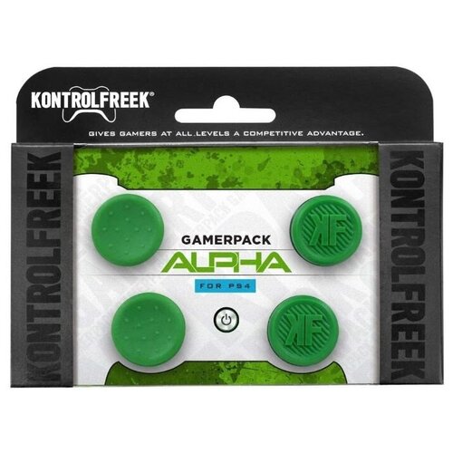 KontrolFreek Сменные накладки GamerPack Alpha для геймпада Sony Dualshock 4, зеленый, 4 шт.