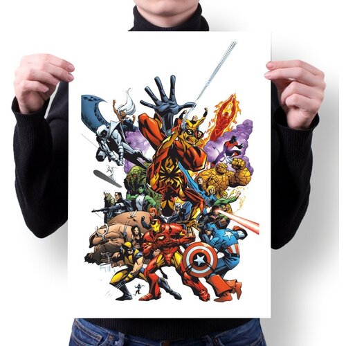 Плакат Mewni-Shop А3+ Принт "Marvel Super Heroes, Марвел супергерои" - 37 / Без рамы