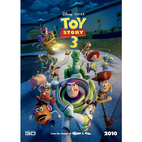 Плакат, постер на бумаге История игрушек: Большой побег (Toy Story 3, 2010г). Размер 60 х 84 см