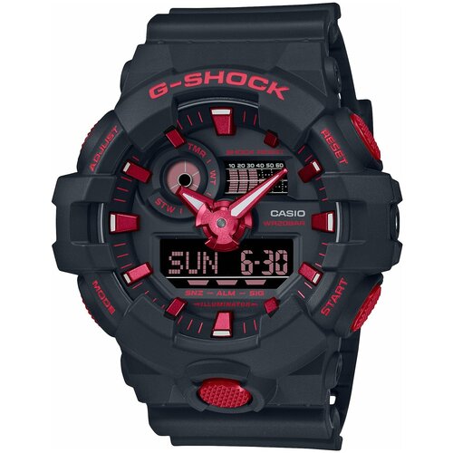 Наручные часы CASIO G-Shock GA-700BNR-1A, черный, красный