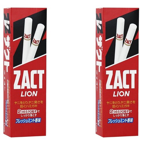 Зубная паста Lion "Zact", для устранения никотинового налета и запаха табака 150 гЗубная паста Lion "Zact", для устранения никотинового налета и запаха табака 2шт*150 г