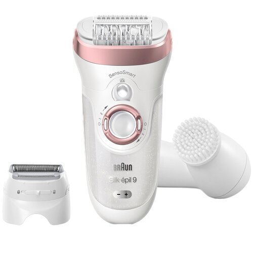 Эпилятор Braun 9-880 Silk-epil 9 SkinSpa SensoSmart Wet & Dry, белый/розовое золото