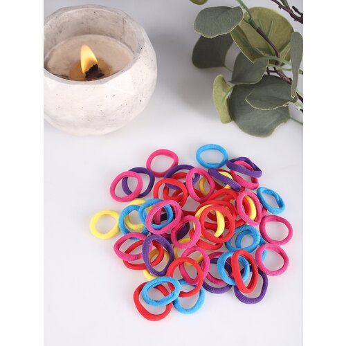 Разноцветные детские резинки для волос, набор - 50 шт, упаковка для девочек, маленькие красивые цветные для малышей
