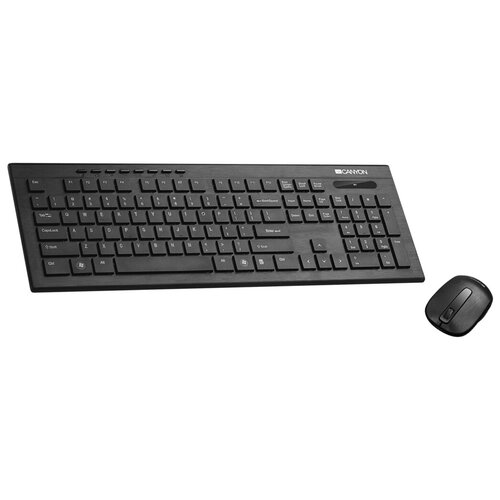 Комплект клавиатура + мышь Canyon CNS-HSETW4-RU Black USB, черный, английская/русская
