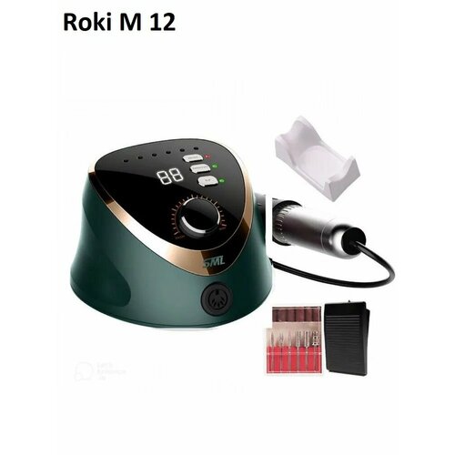 Профессиональный Аппарат для маникюра и педикюра Roki M 12, 68 Вт зеленый
