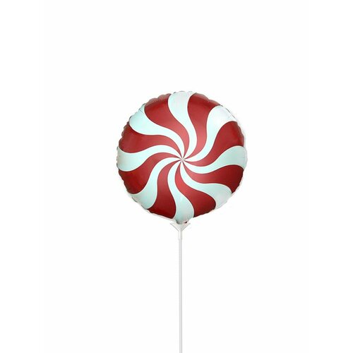 Воздушный шар фигура на палочку Леденец красный 1шт