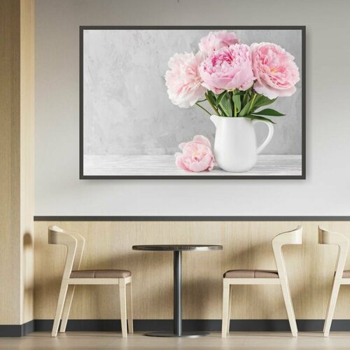 Постер для интерьера Букет Розовых Пионов 90х60 см в тубусе ПолиЦентр