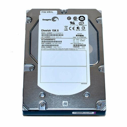 Жесткие диски Seagate Жесткий диск Seagate Cheetah 15K.6 450Gb (U4096/15000/16Mb) 40pin FC 9CL004-036