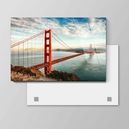 Картина на стекле - "Мост Золотые ворота" размер 60-40 см