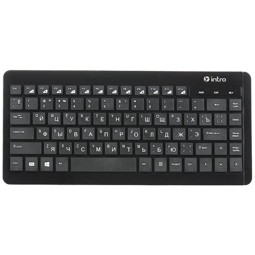 Игровая беспроводная клавиатура Intro KW474B Black USB черный, английская/русская (ANSI), 1 шт.