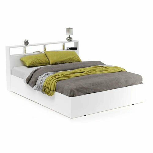 Кровать Арина 1800 с выдвижными ящиками, Белый. Ориноко