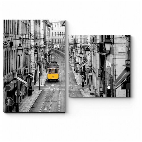 Модульная картина Одинокий трамвай, Лиссабон 110x83