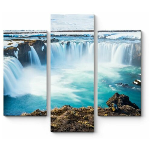 Модульная картина Грандиозный водопад Исландии 110x99