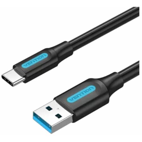 Vention Кабель USB Type C M/3.0 AM для быстрой зарядки для Samsung Galaxy S10/S9, Huawei P20/10/Pro, черный, 1м
