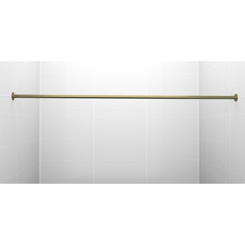 Карниз для ванной 210см (Штанга 20мм) Прямой Усиленный, цельный из нержавейки цвет бронза