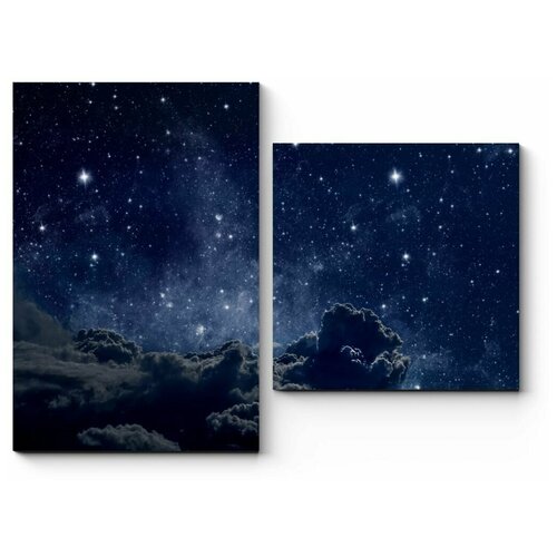 Модульная картина Звездное небо, завораживающая ночь60x45