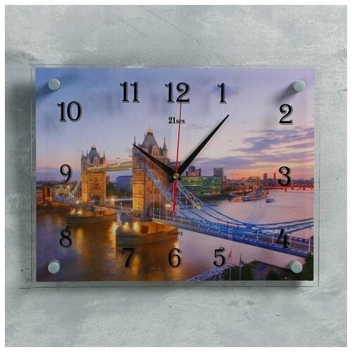 Часы настенные, серия: Город, "Тауэрский мост", плавный ход, 30 х 40 см