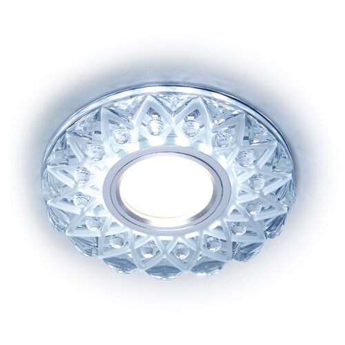 Спот Ambrella light Crystal LED S375 CL/FR, GU5.3, 10 Вт, 4200, нейтральный белый, цвет арматуры: хром, цвет плафона: бесцветный, 50 шт.