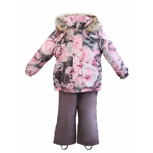 Комплект верхней одежды KERRY размер 128, бежевый, розовый