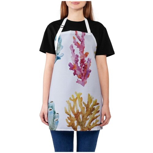 Фартук женский JoyArty для готовки "Красочные кораллы", универсальный размер