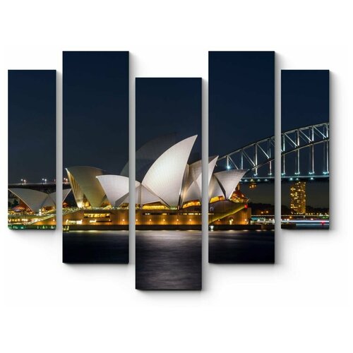 Модульная картина Огни ночного Сиднея161x131