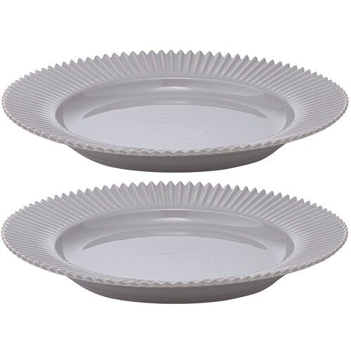 Набор из двух тарелок обеденных, сервировочных темно-серого цвета из коллекции Edge, 26см, Tkano, TK22-TW_PL0016