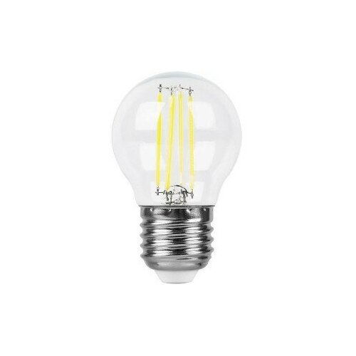 Светодиодная LED лампа Feron филамент шар G45 E27 11W(970lm) 4000K 4K празрачная 75x45мм LB-511 38016 (упаковка 25 штук)