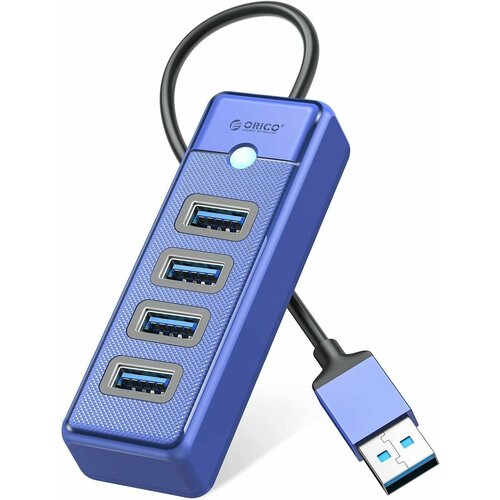Концентратор ORICO USB-A с 4x USB-A, синий (ORICO-PW4U-U3-015-BL-EP)