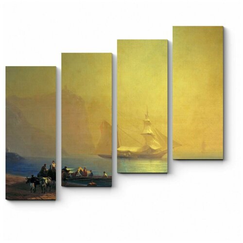 Модульная картина Утро на морском берегу. Судак. 1856 год.80x69