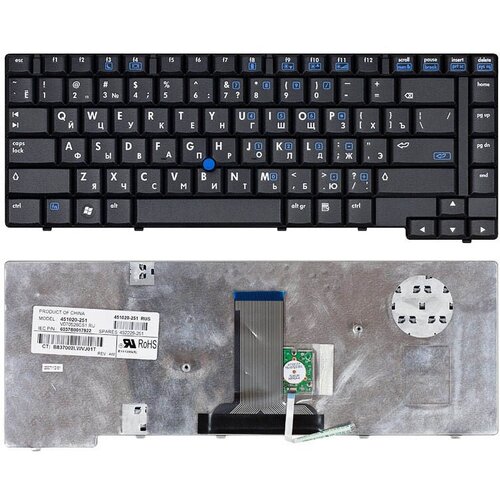 Клавиатура для ноутбука HP Compaq NSK-H4D0R русская, черная с указателем