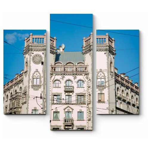 Модульная картина Фасад старого исторического здания100x90